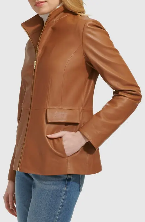 Cole Haan Wing Collar Leather Jacket