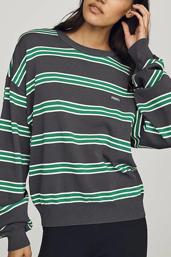 P.E Nation Striped Crew Neck Sweater