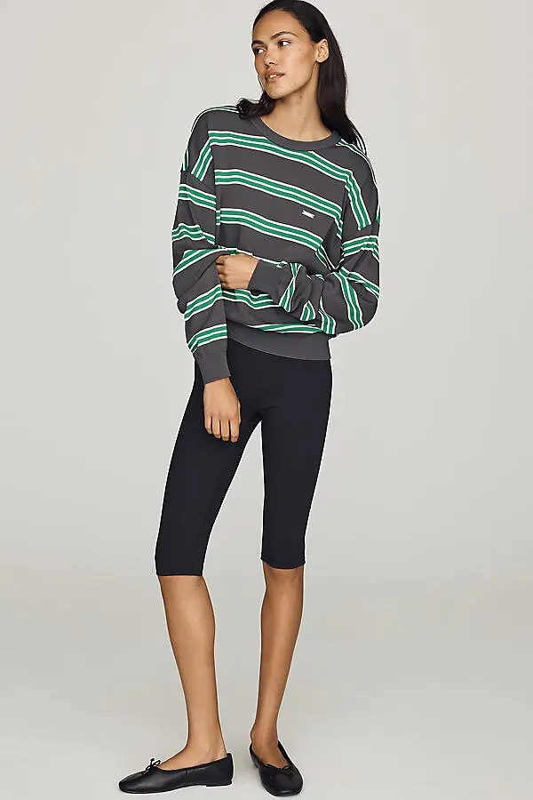P.E Nation Striped Crew Neck Sweater