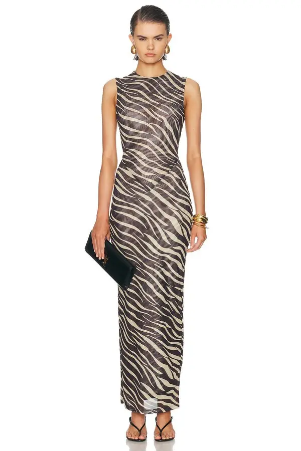 Ronny Kobo Krisa Dress In Black & White - Zebra