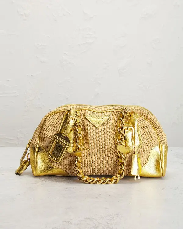 FWRD RENEW Prada Paglia &amp; Cinghiale Handbag