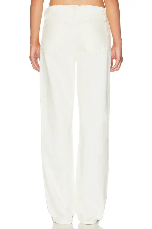 RE/DONE Roxy Loose Wide Leg Jeans In Cream