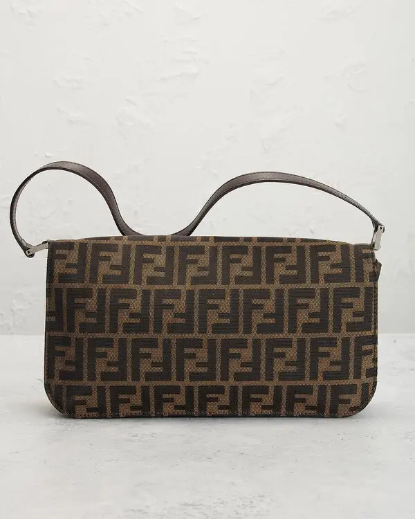 FWRD RENEW Fendi Zucca Baguette Shoulder Bag