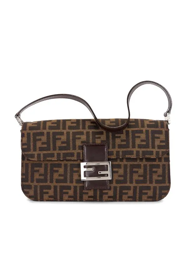 Fendi Zucca Baguette Shoulder Bag - Brown