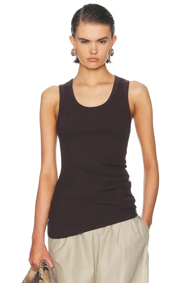 AGOLDE Twisted Poppy Tank Top In Brown - Tone