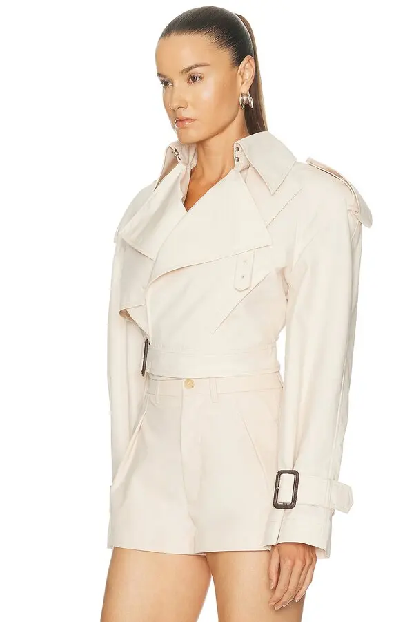 Wardrobe.NYC Clean Perfect Trench In Beige