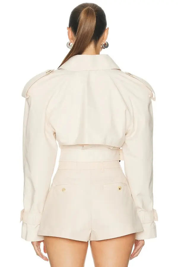 Wardrobe.NYC Clean Perfect Trench In Beige