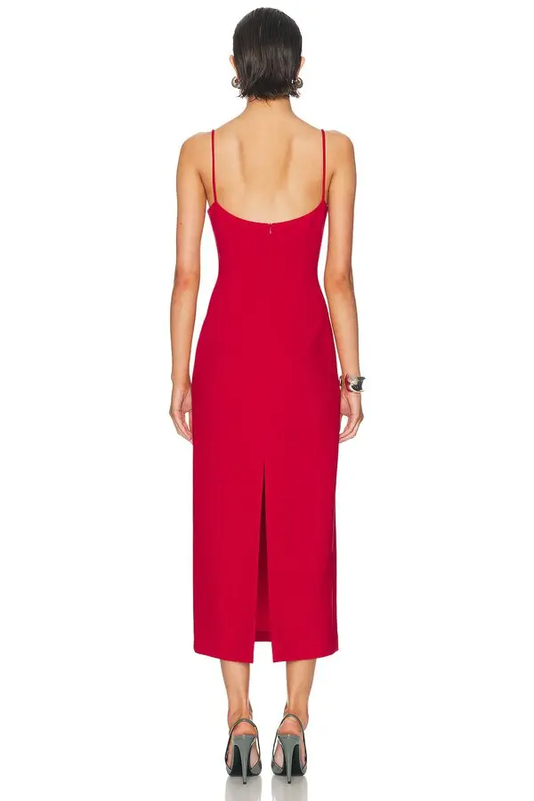 Magda Butrym Floral Applique Midi Dress