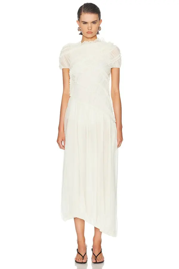 Magda Butrym Sheer Asymmetrical Dress