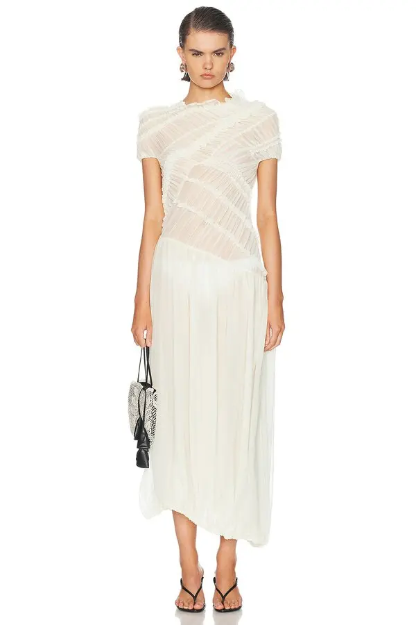 Magda Butrym Sheer Asymmetrical Dress