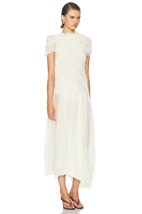 Magda Butrym Sheer Asymmetrical Dress
