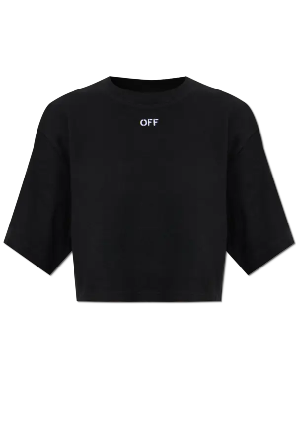 Off-White Ribbed Loose-fit T-shirt