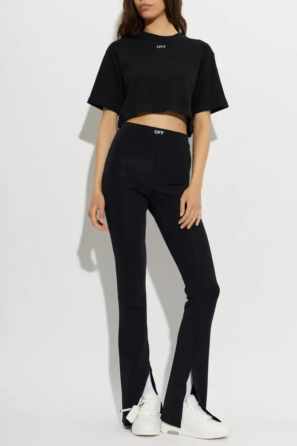 Off-White Ribbed Loose-fit T-shirt