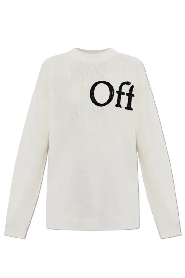 Off-White Wool Sweater With Logo