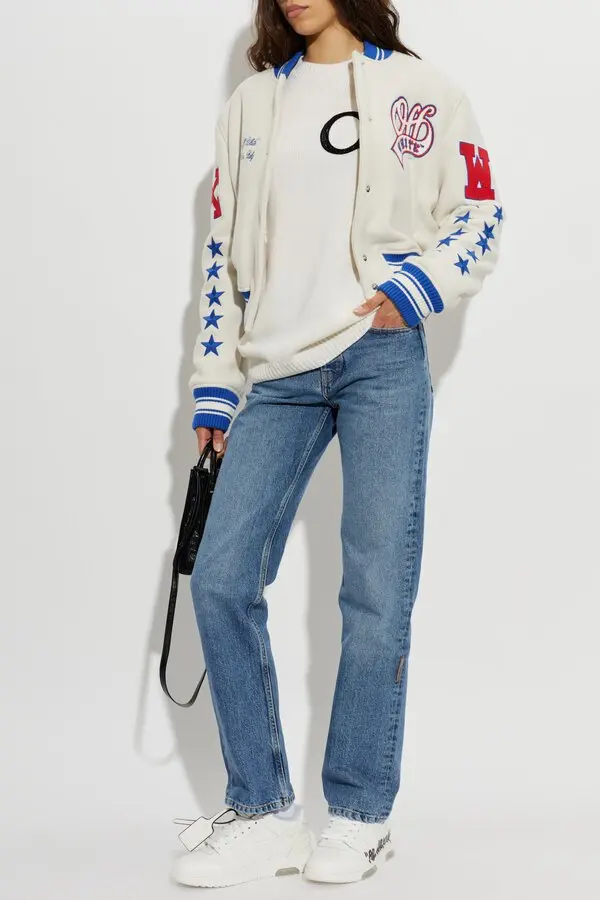 Off-White Wool Sweater With Logo
