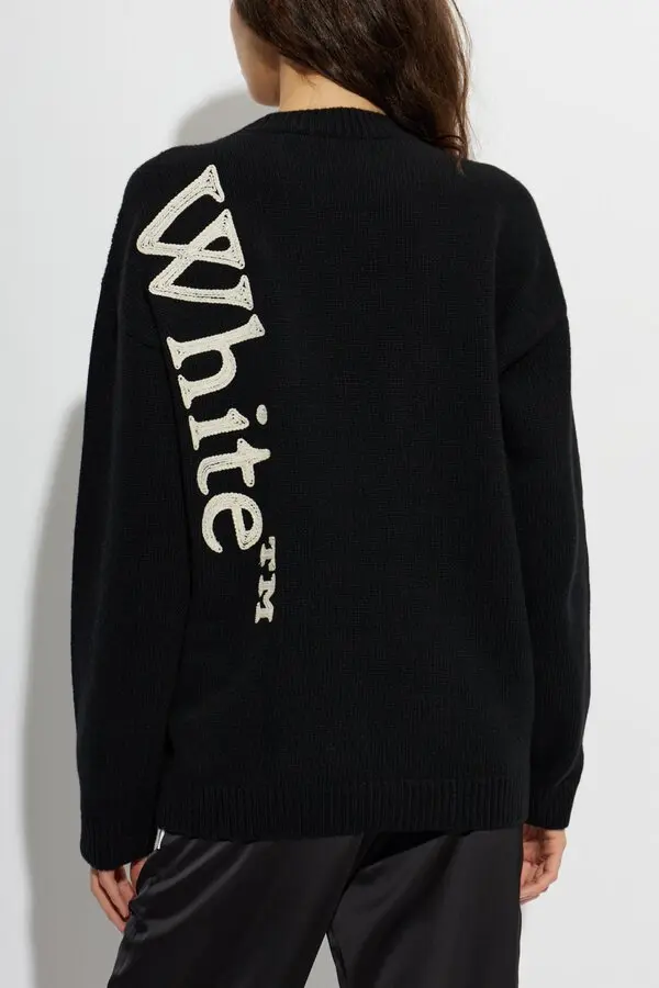 Off-White Wool Sweater With Logo