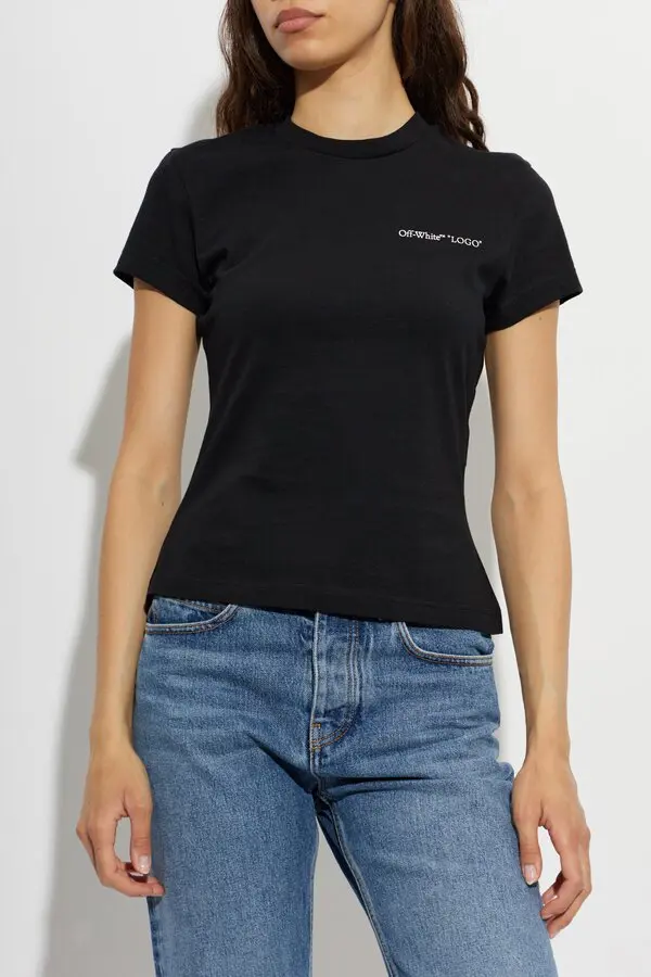 Off-White T-shirt With Printed Logo