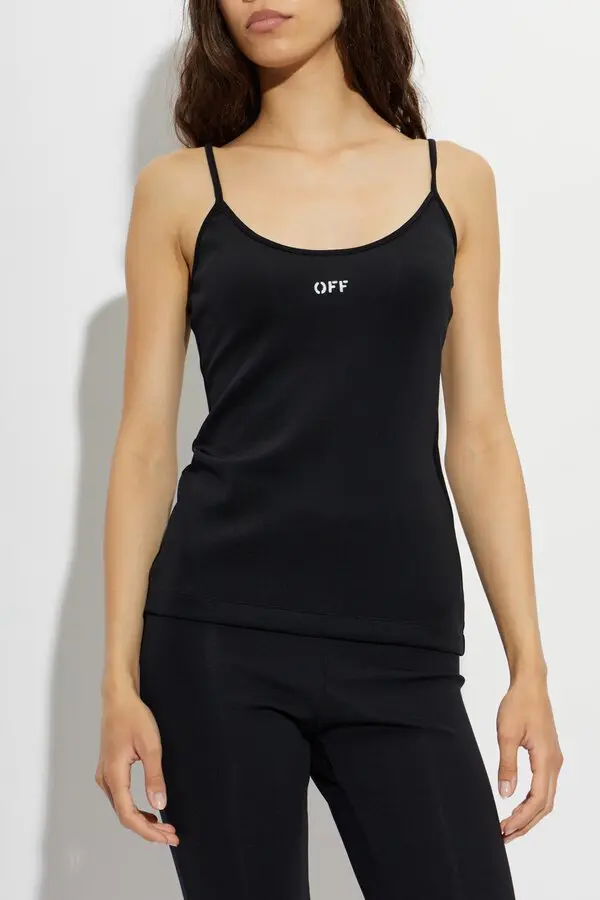 Off-White Top With Spaghetti Straps