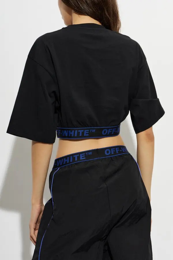 Off-White Short Top With Logo