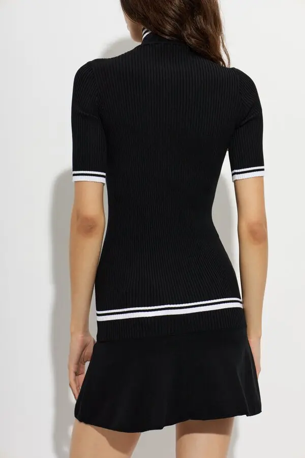 Off-White Dress With Turtleneck