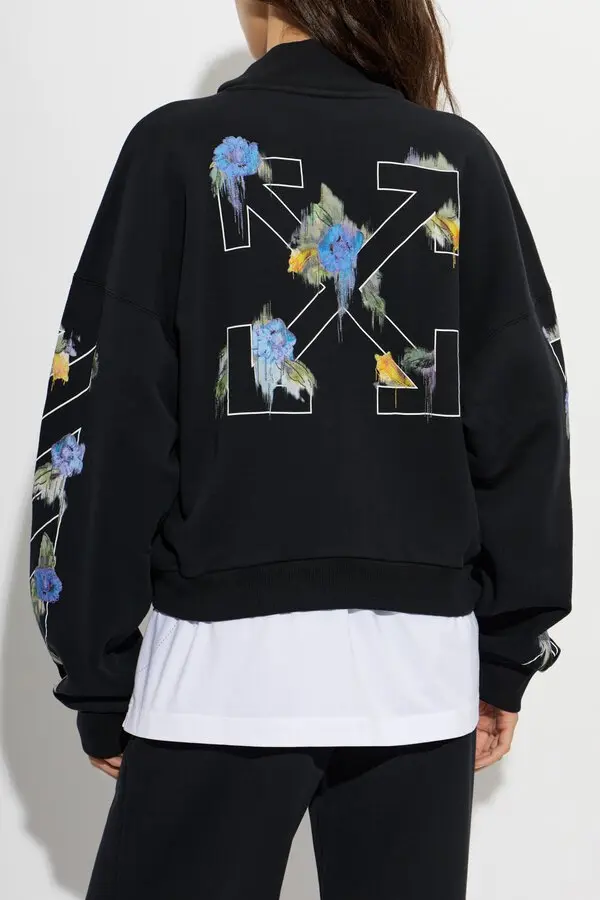 Off-White Zip-up Sweatshirt
