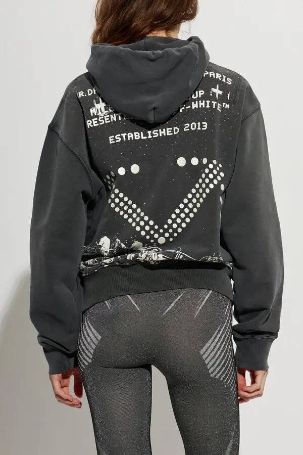 Off-White Wildflower Meadow" Graphic Hoodie