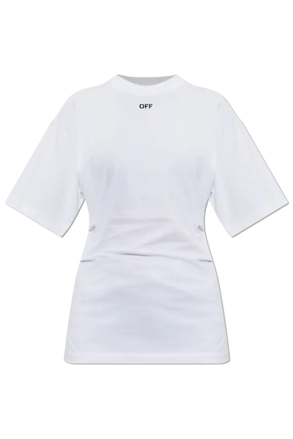 Off-White T-shirt With Pleats