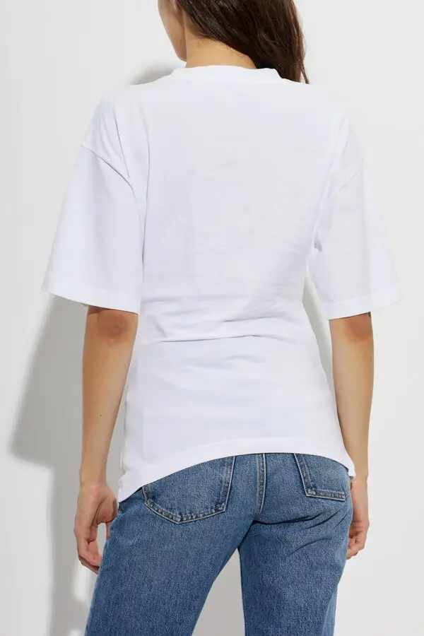 Off-White T-shirt With Pleats