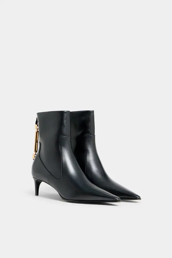 Dsquared2 Metal Bar Heeled Ankle Boots