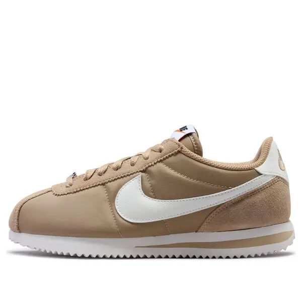 Nike Cortez Textile Sneakers - British Khaki/black/safety Orange