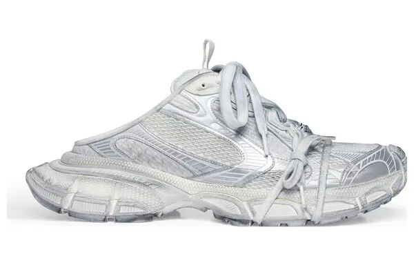 Balenciaga 3xl Mules - White/silver