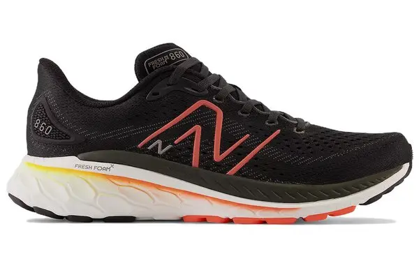 NEW BALANCE Fresh Foam X 860 V13 Athletic Sneakers - Black/white/orange