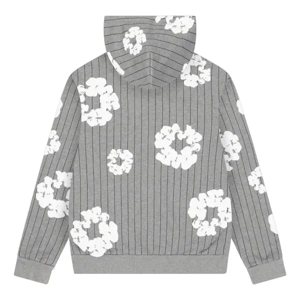 DENIM TEARS Pinstripe Wreath Zip Hoodie