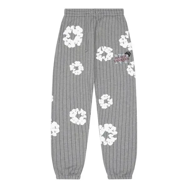 DENIM TEARS Pinstripe Wreath Sweatpants - Grey