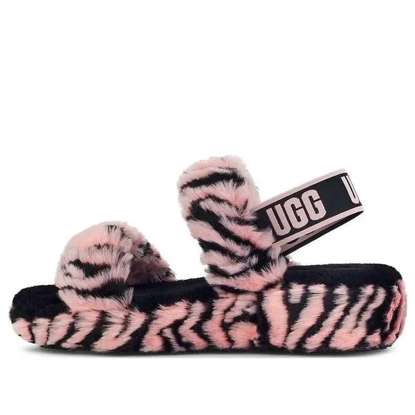 UGG Oh Yeah One-strap Sandals 'black Pink - Black/pink