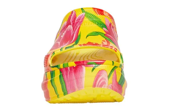 Balenciaga X Crocs Pool Slide Sandals With Tulip Print
