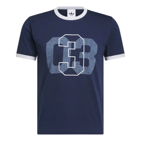 Adidas Trefoil Ringer T-shirt Asia Sizing - Night Indigo