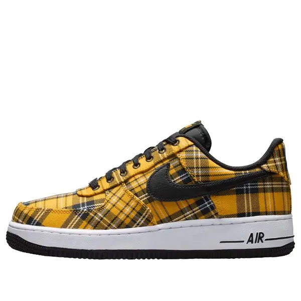 Nike Force 1 Low Checked Textile - Multi/color/yellow Ochre