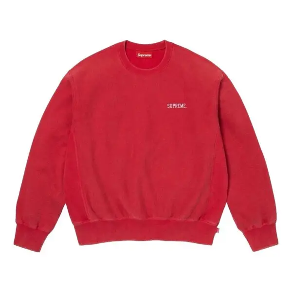 Supreme Ss26 Washed Crewneck - Red