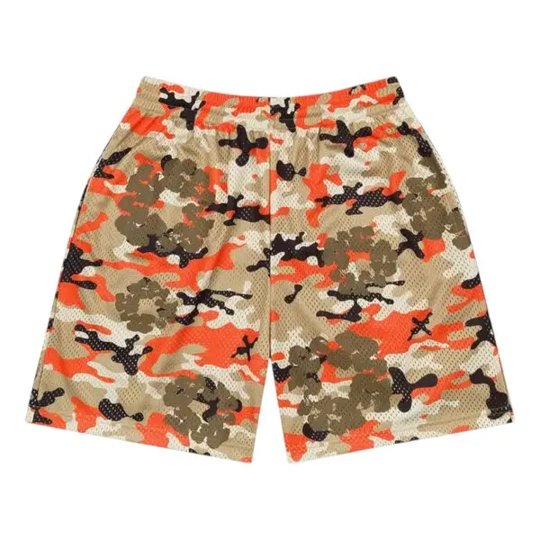 DENIM TEARS Camo Cotton Wreath Mesh Shorts - Brown