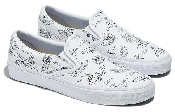VANS Classic Slip-on Sneakers With Graphic Print