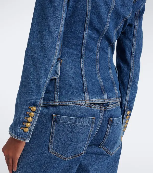 Balmain Double-breasted Denim Blazer