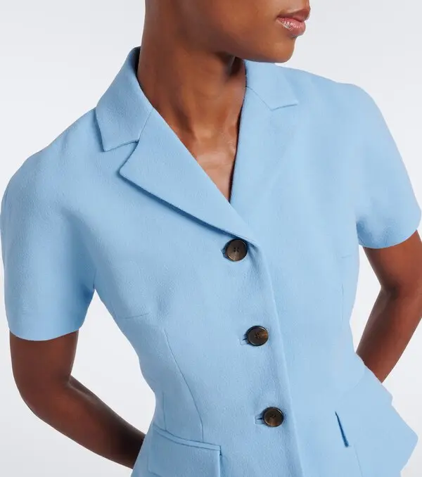 EMILIA WICKSTEAD Alexina Wool Crêpe Midi Dress - Blue