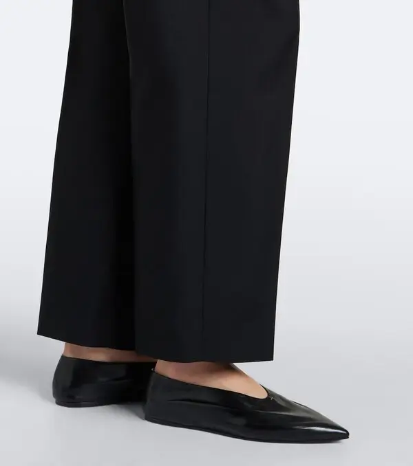 JIL SANDER Pleated Wool And Mohair Straight Leg Trousers