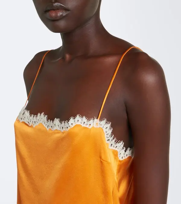 DÔEN Loure Lace-trimmed Silk Camisole