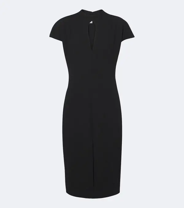JIL SANDER Cutout Virgin Wool Minidress - Black
