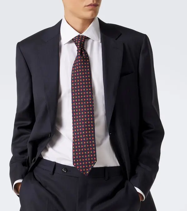 Rubinacci Printed Silk Neck Tie