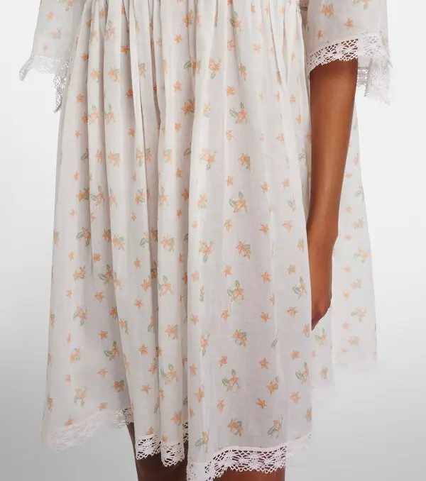 Chloé Floral Cotton Voile Mini Dress