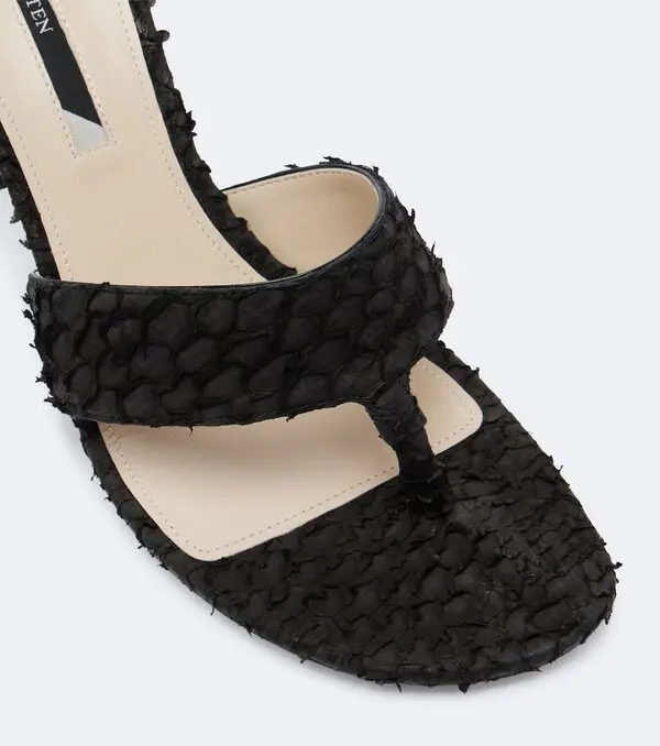 CHRISTEN Helix Leather Thong Sandals
