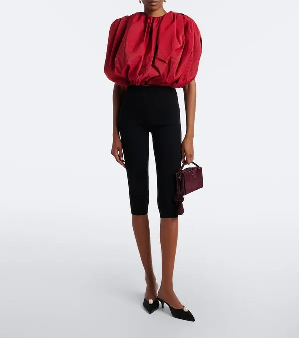 Magda Butrym Silk-blend Taffeta Crop Top